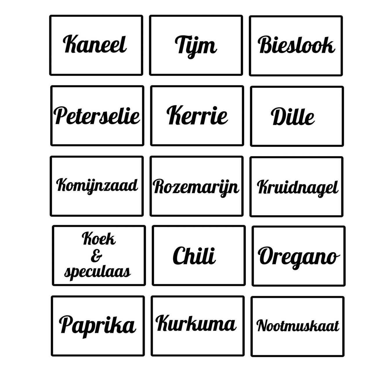 DIY kruiden stickers - Melissa's Designs